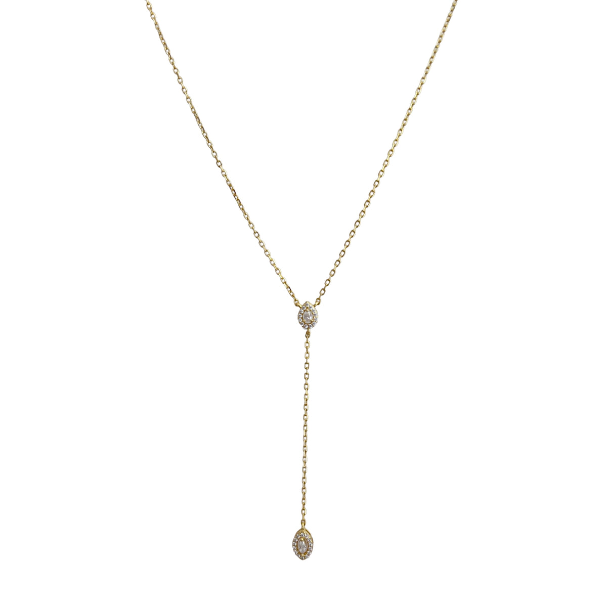 Small Tear Drops Lariat – Divana